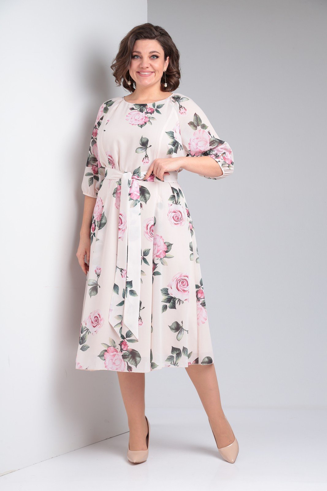 Платье 1-031 розы POCHERK купить в интернет магазине Велесмода